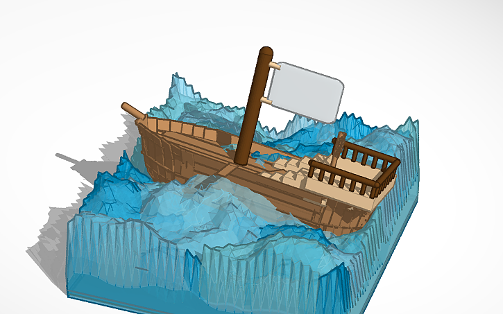 3D design Pirate ship - Tinkercad
