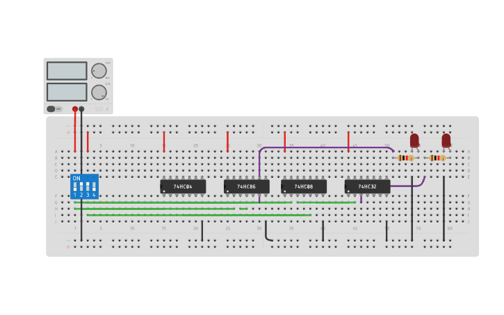 Circuit Design Full Subtractor Tinkercad