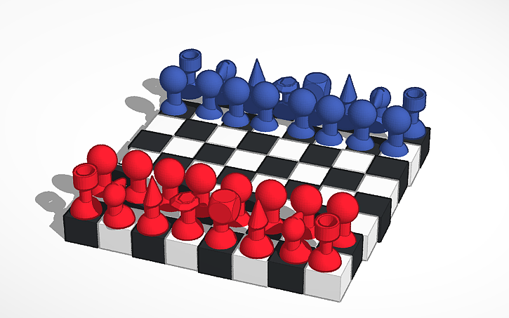 3D design Chess Board - Tinkercad