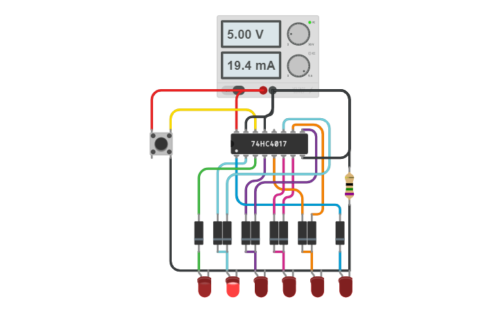Circuit design Knight Rider - manual - Tinkercad