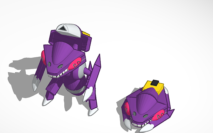 3D design Genesect + High speed Flight form (From Pokemon) | Tinkercad