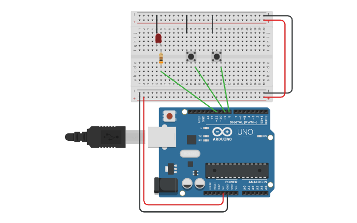 Circuit design Ex8.1 PWM-LED Brightness Control - Tinkercad Circuit design Ex8.1 PWM-LED Brightness Control - Tinkercad