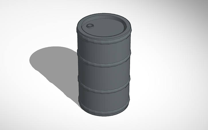 3D design Oil Barrel Token - Tinkercad