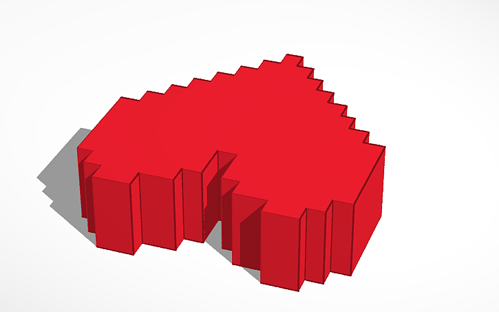 3D design Copy of Undertale Soul - Tinkercad