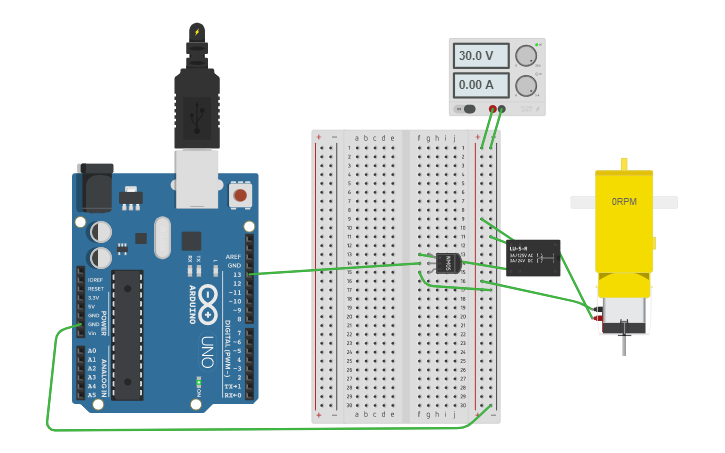 Circuit design Relays - Tinkercad