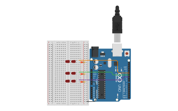 Circuit design LED_Circuit | Tinkercad