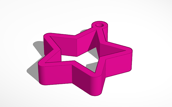 3D design star charm tutorial 3D print or laser cut | Tinkercad