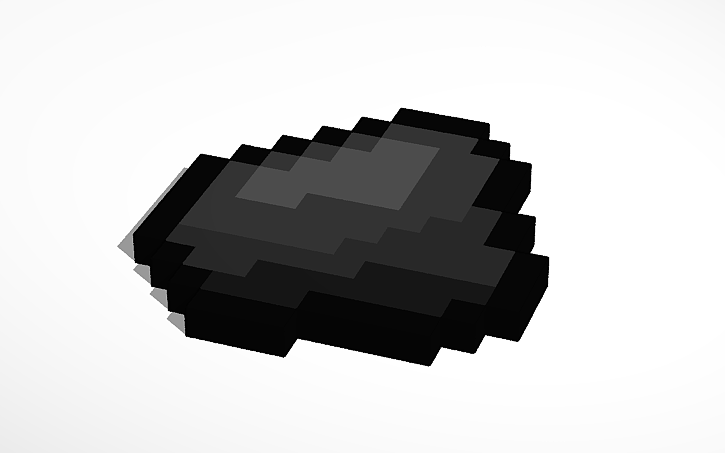 3D design Minecraft Coal - Tinkercad