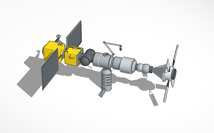 3D design Orbiting Lunar Space Station - Tinkercad