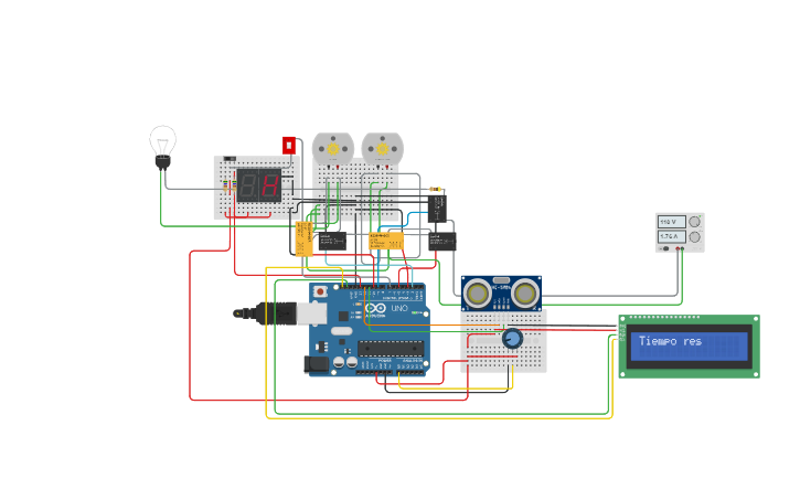 Circuit design Lavadora - Tinkercad