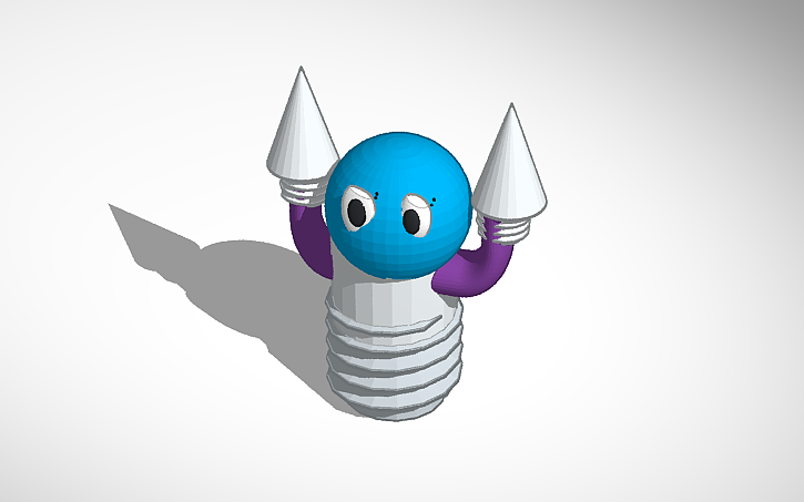 3D design grinder bot - Tinkercad