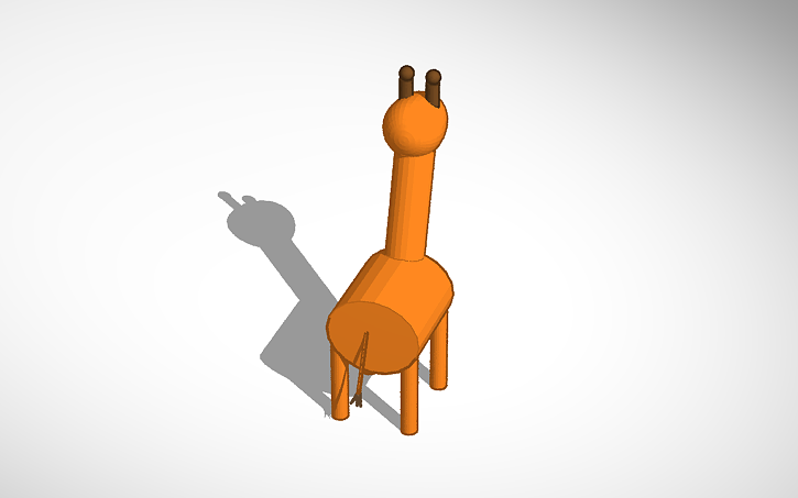 3D design Giraffe - Tinkercad