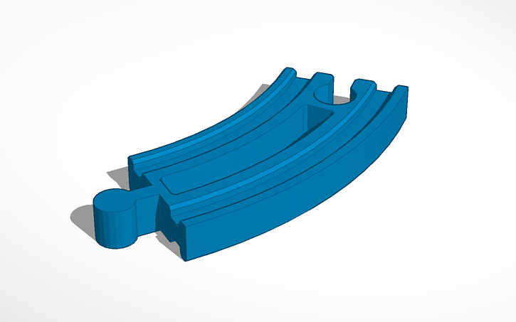 3D design train track type brio 90mm curve - Tinkercad