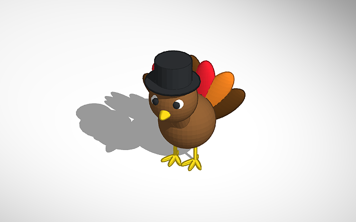 3D design Thanks Giving Turkey - Tinkercad