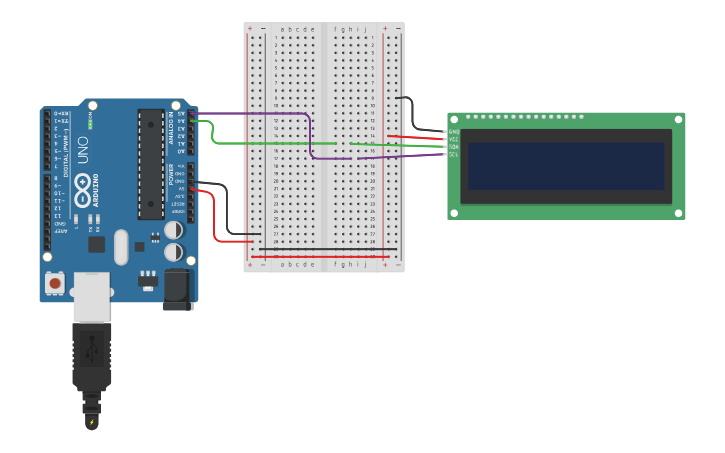 Circuit design week7-c1-I2C-LCD - Tinkercad