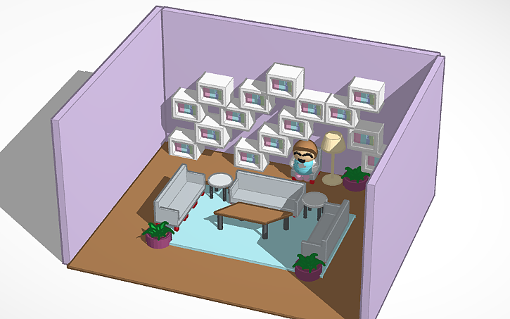 3D design Modern Library - Tinkercad