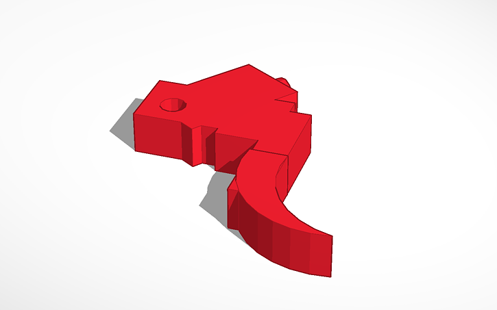 3D design Trigger for hollow gun - Tinkercad