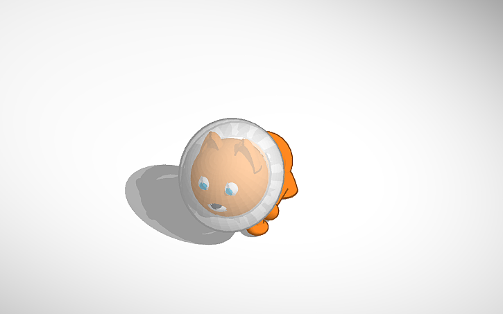 3D design cute cat - Tinkercad