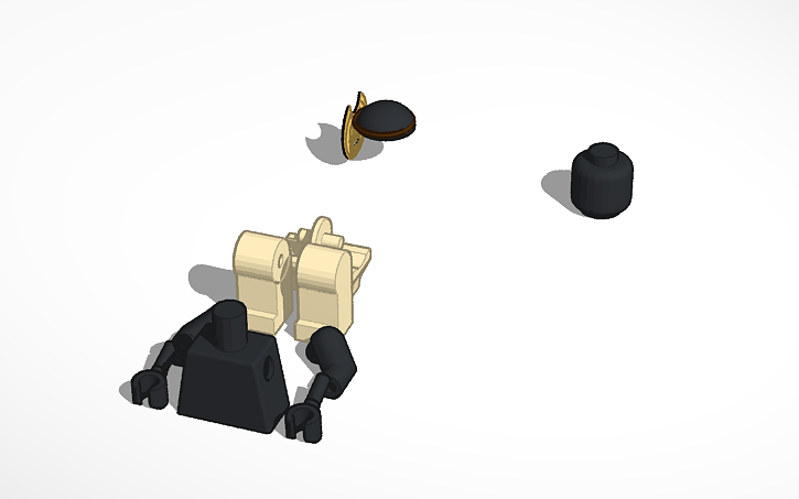 3D design sammy lego minifigure - Tinkercad