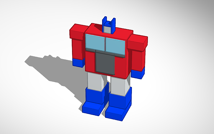 3D design transformers: easy g1 optimus prime - Tinkercad