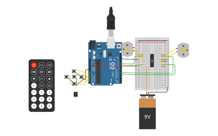 Circuit design Robot - Tinkercad
