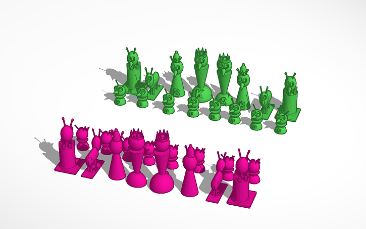 3D design Chess Pieces | Tinkercad