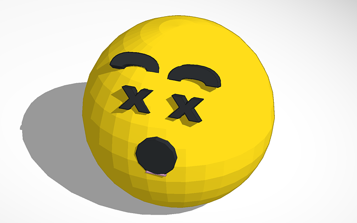 3D design Knock out emoji | Tinkercad