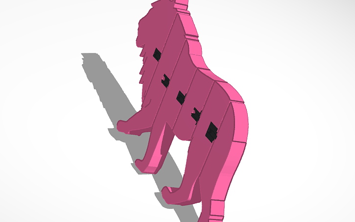 3D design Flexi Lion - Tinkercad