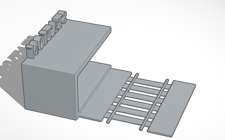 3D design Train Station - Tinkercad