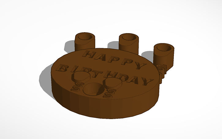 3D design birthday cake - Tinkercad