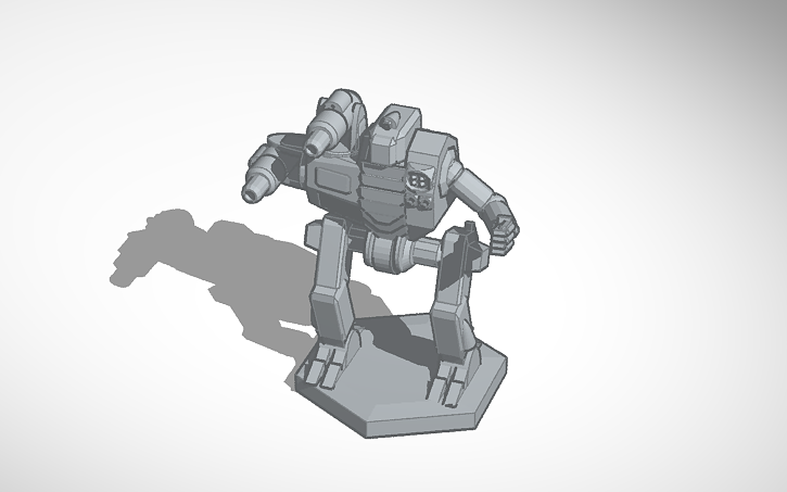 3D design Starslayer STY-3C mech for battletech - Tinkercad