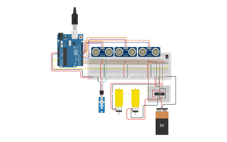 Circuit Design Practical 6 Autonomous Car Tinkercad