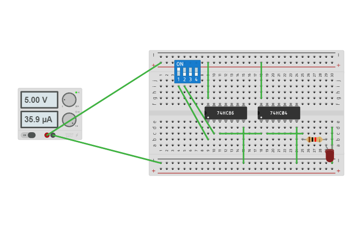 Circuit design Xnor_gate | Tinkercad