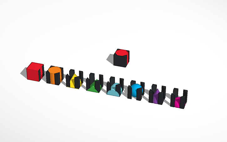3D design Octagonal Prism and Parts | Tinkercad
