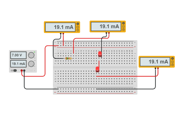 Circuit design LED2 (I) | Tinkercad