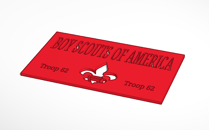 3D design BOY SCOUTS OF AMERICA sign - Tinkercad