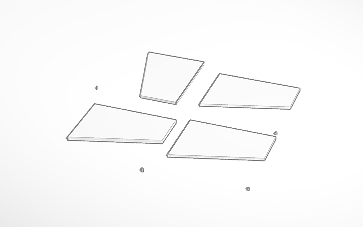 3D design Model rocket fins - Tinkercad