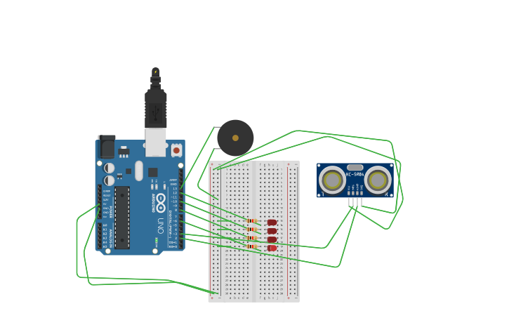Circuit design Proximity sensor- Sara Lloret | Tinkercad