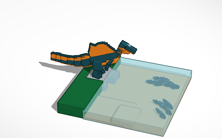3D design Spinosaurus remake - Tinkercad