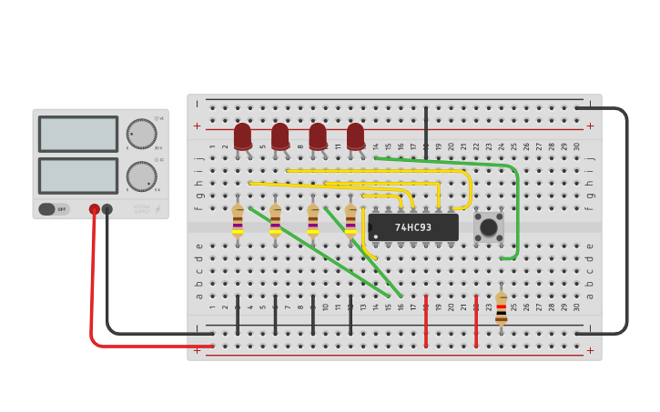 Circuit design IPEE-Pratica 10.4-Circuito 74HC93 - 0 a 9 - Tinkercad