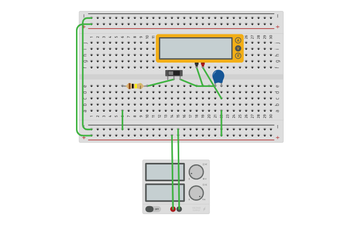 Circuit Design Pengisian Kapasitor Tinkercad