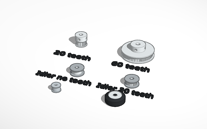 3D design GT2 - Pulleys - Tinkercad