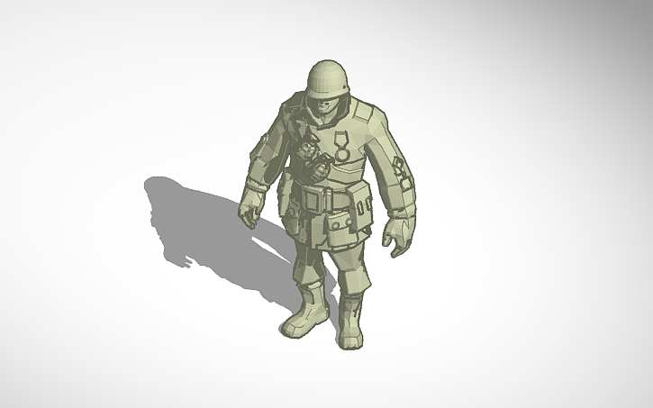 3D design cold war soldier - Tinkercad