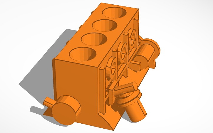 3D design engine block - Tinkercad