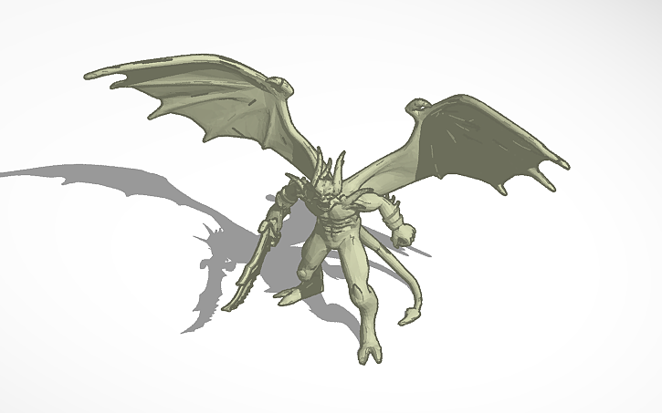 3D design Winged Demon (For My Game) - Tinkercad