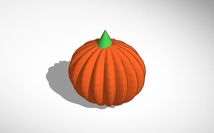 3D design pumpkin - Tinkercad