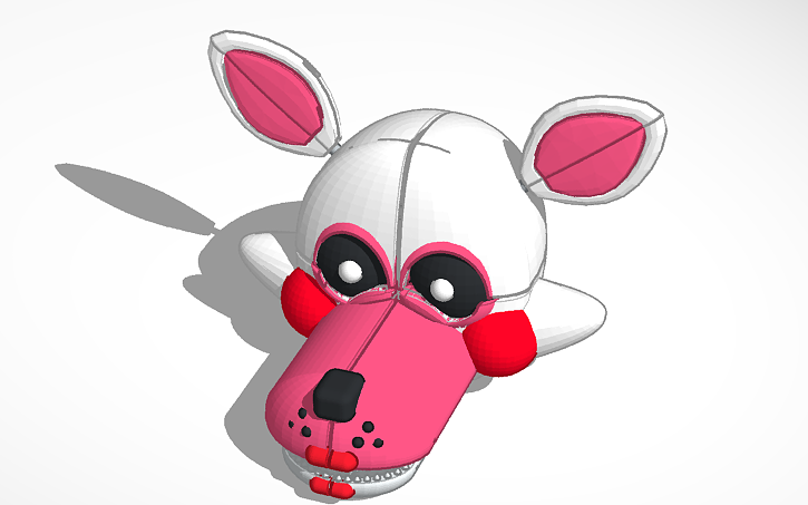 3D design fnaf Funtime Foxy head - Tinkercad