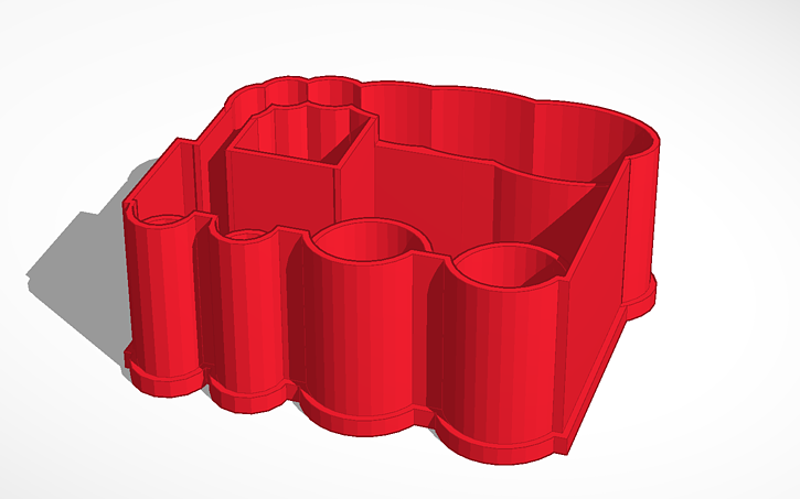 3D design Steam train cookie cutter - Tinkercad