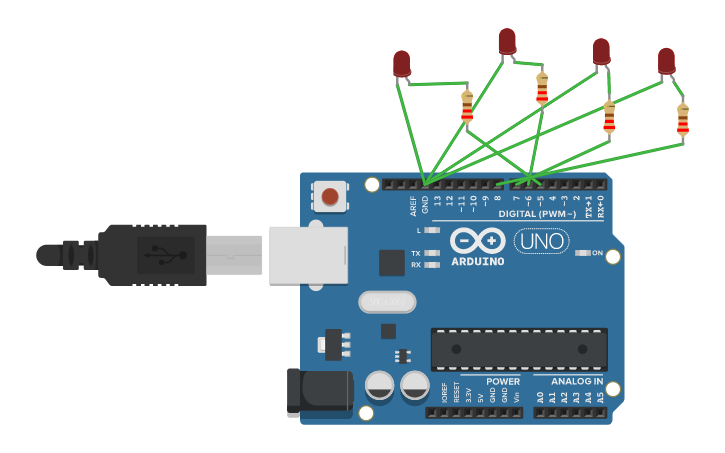 Circuit design 1 arduino - Tinkercad