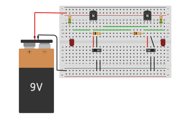Circuit design Multivibrador Biestable - Tinkercad